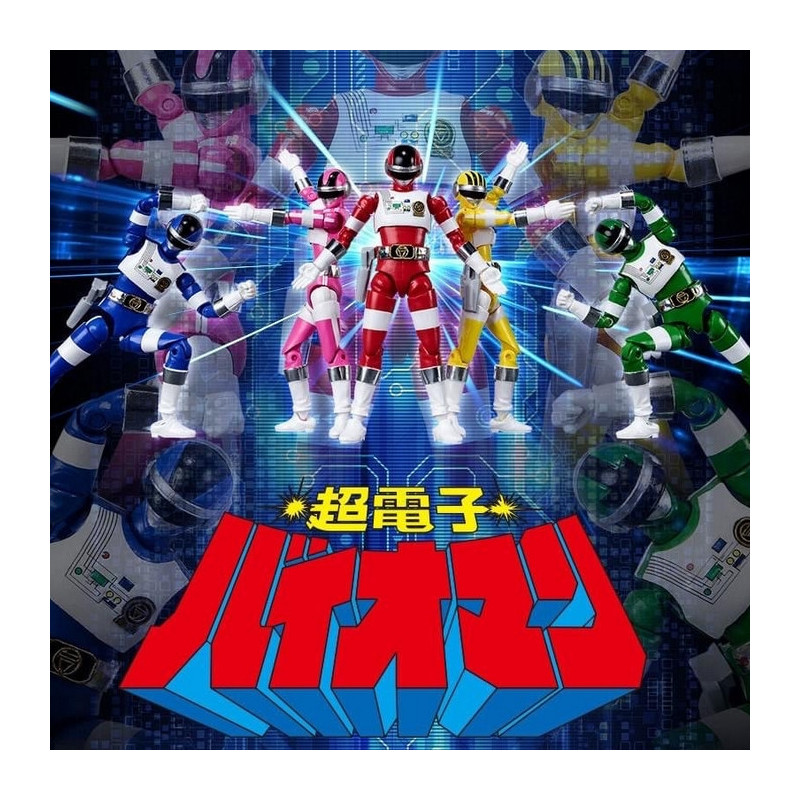 BIOMAN Pack 5 Figurines Shodo Choudenshi Bioman Bandai