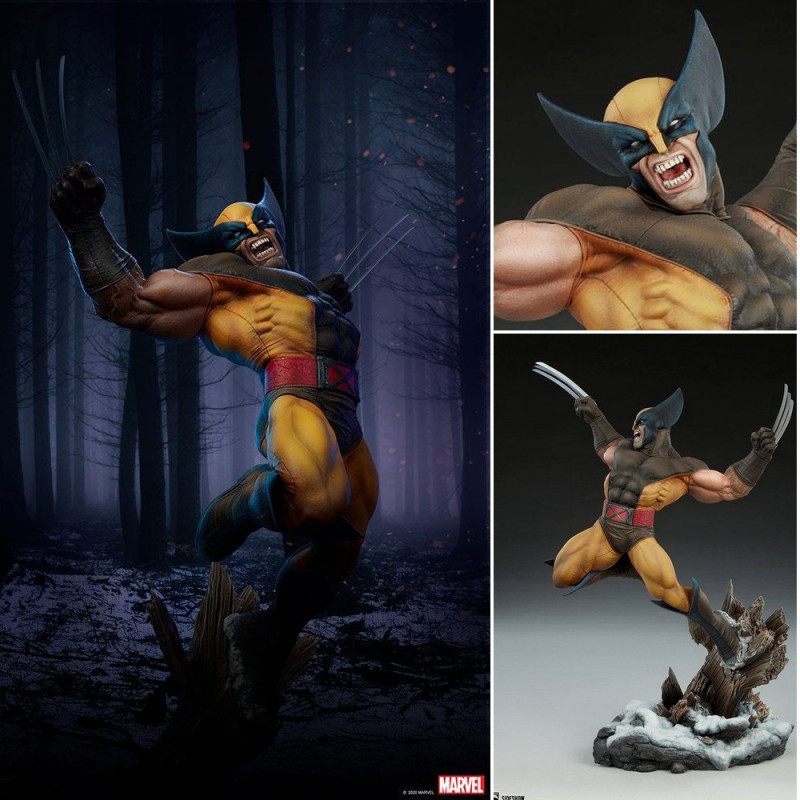 MARVEL COMICS Statue Wolverine Brown Premium Format Sideshow Collectibles