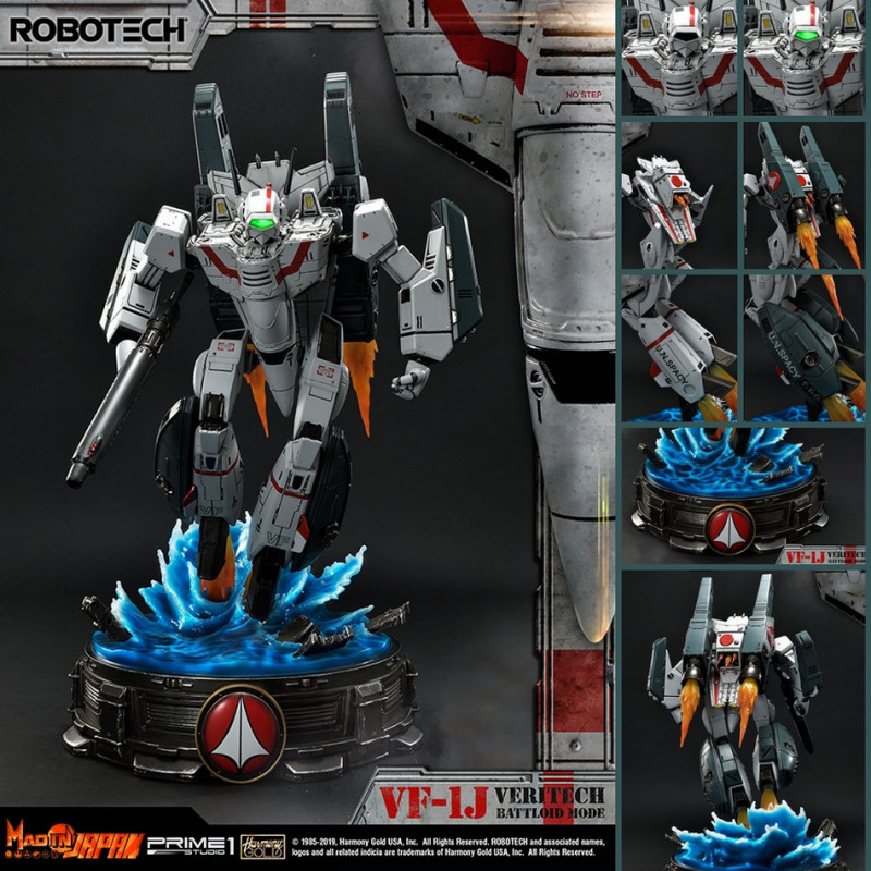 MACROSS ROBOTECH Statue VF-1J Officer's Veritech Battloid Mode Prime 1 ...