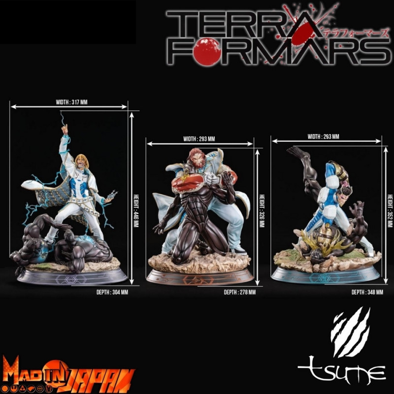 TERRA FORMARS Pack 3 Statues Komachi, Adolf, Asimov HQS Tsume Art