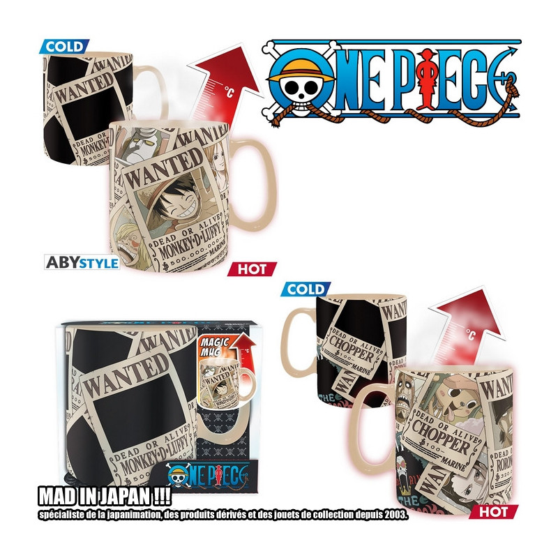 ONE PIECE Mug Heat Change Wanted Abystyle