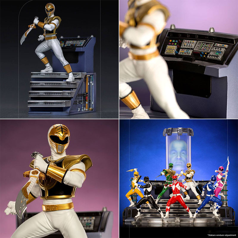 POWER RANGERS Statue White Ranger BDS Art Scale Iron Studios