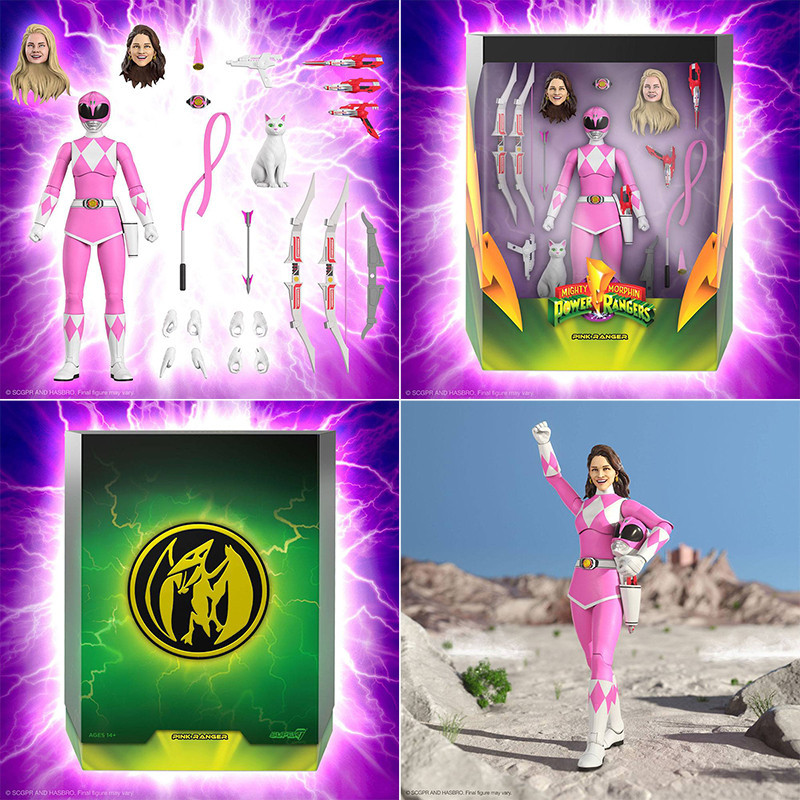 POWER RANGERS Figurine Ultimates Pink Ranger Super7