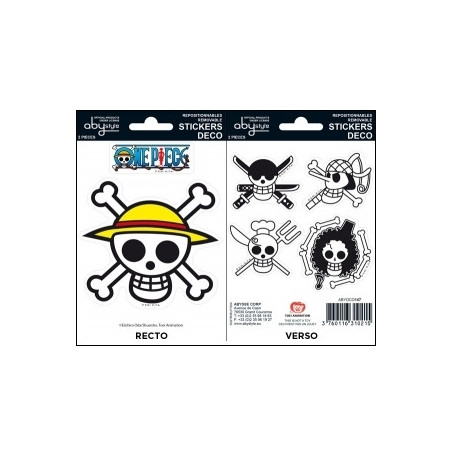 ONE PIECE Stickers Drapeaux Pirates