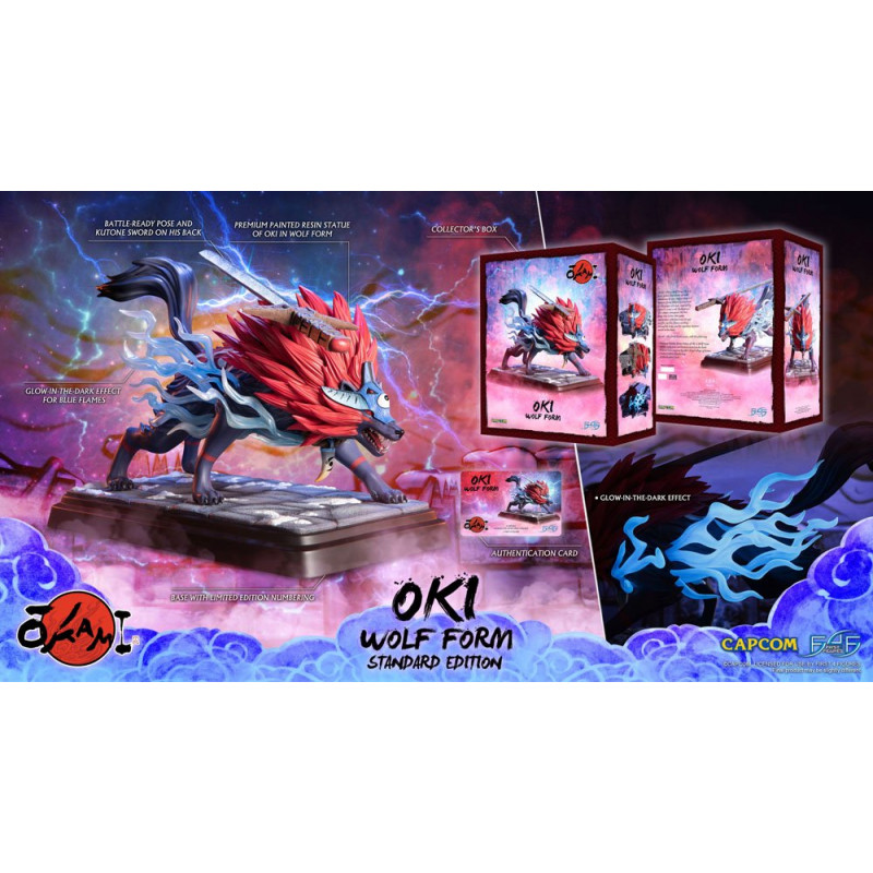 Statue Oki Wolf Form First 4 Figures Okami