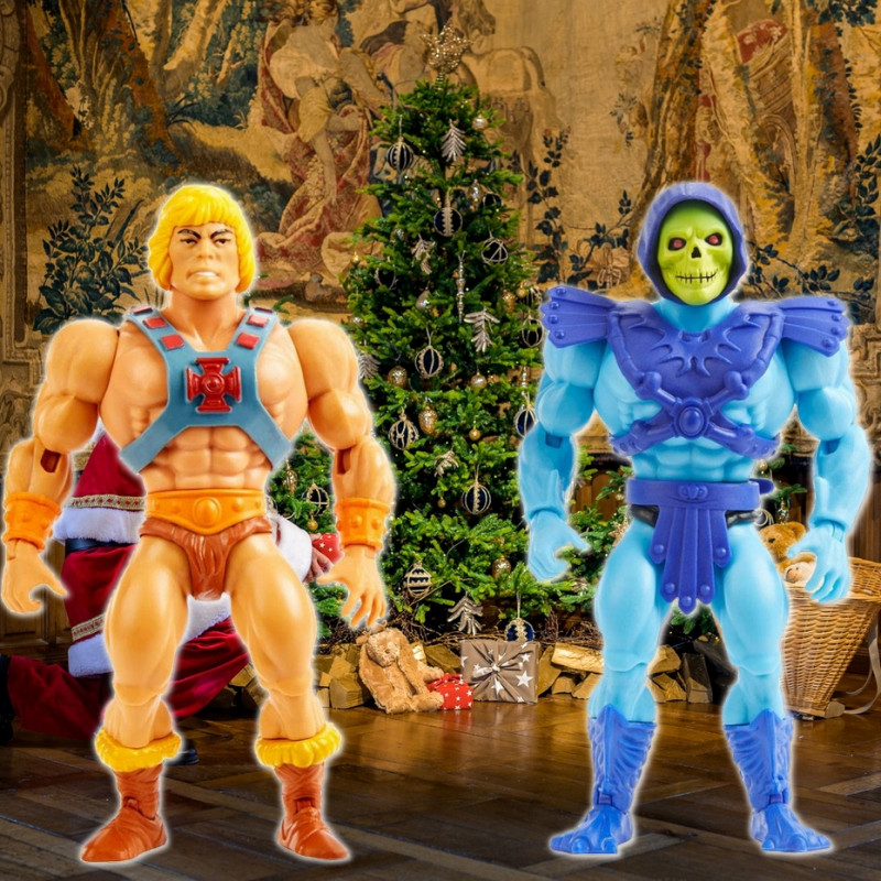 MAITRES DE L'UNIVERS Origins Pack Noël Figurines Musclor & Skeletor Mattel