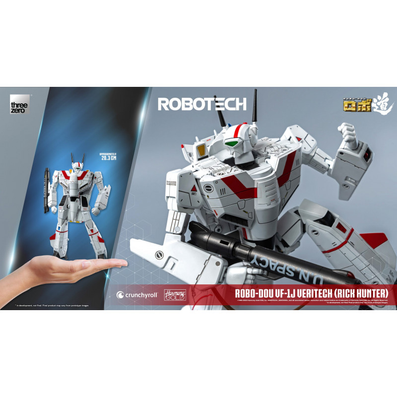 Figurine Robo-Dou VF-1J Veritech Rick Hunter ThreeZero Robotech