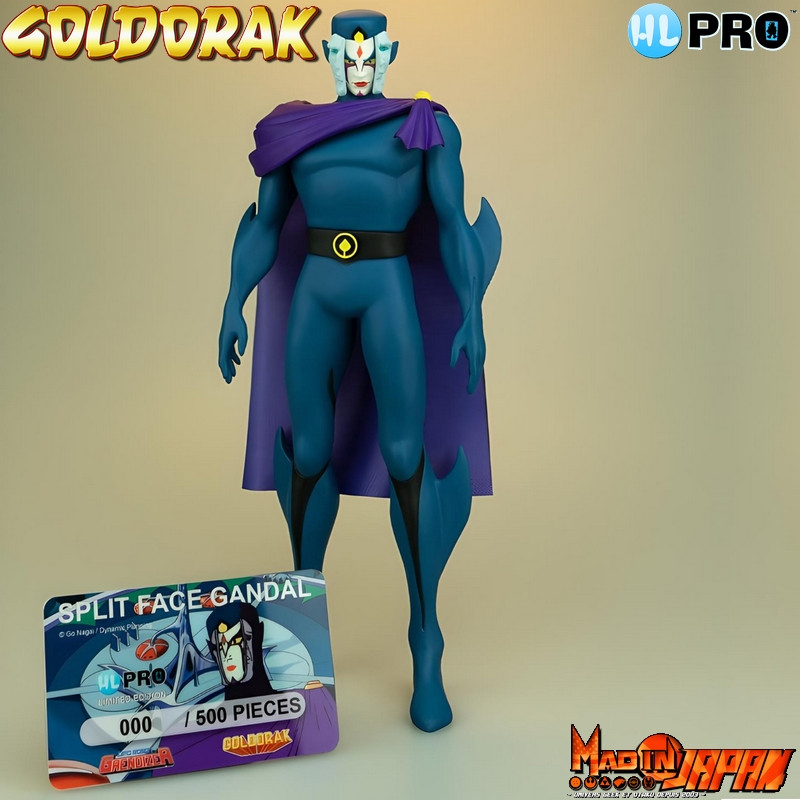 GOLDORAK Figurine Commandant Minos / Minas Split Face 9 Inch HL PRO