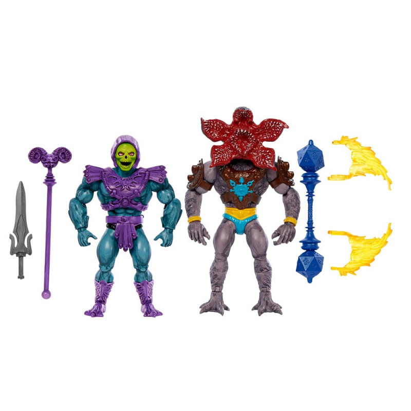 Figurines Skeletor & Demogorgon Mattel Maitres de l'univers X Stranger ...
