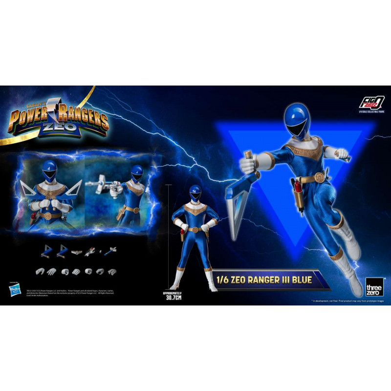 Figurine Zeo Ranger III Blue Fig Zero Threezero Power Rangers Zeo