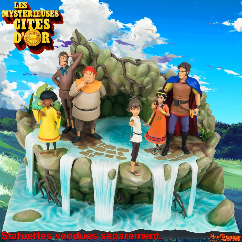 LES MYSTERIEUSES CITES D'OR Socle décor La Cascade LMZ Collectibles