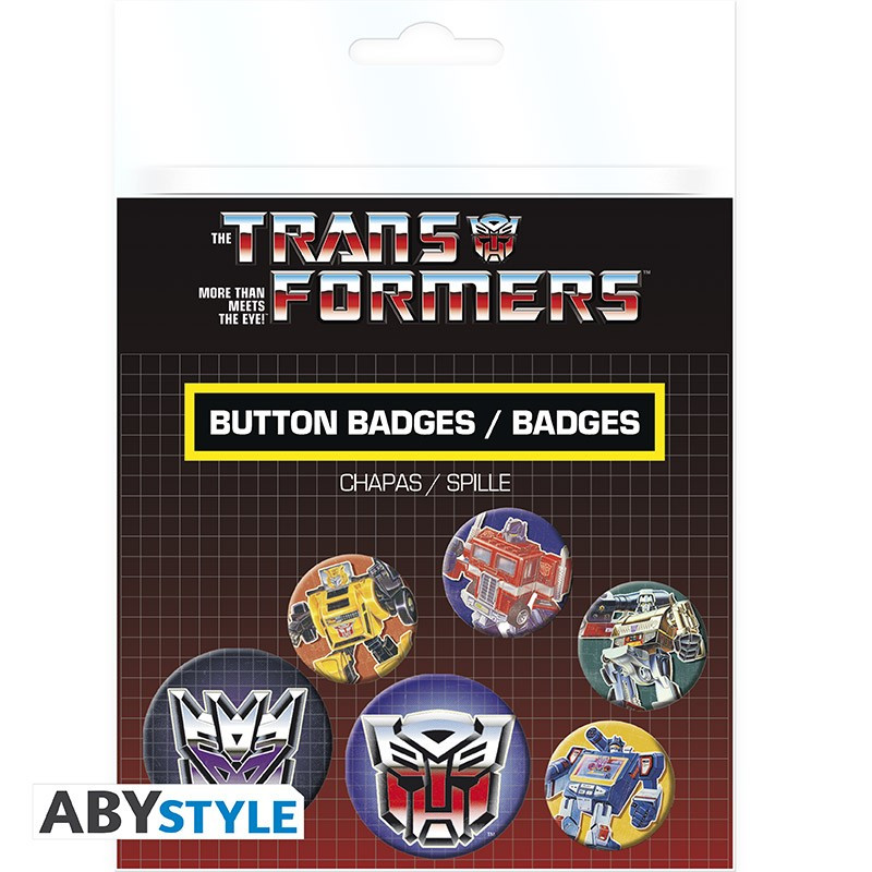 TRANSFORMERS Pack 6 Badges Transformers G1 Abystyle