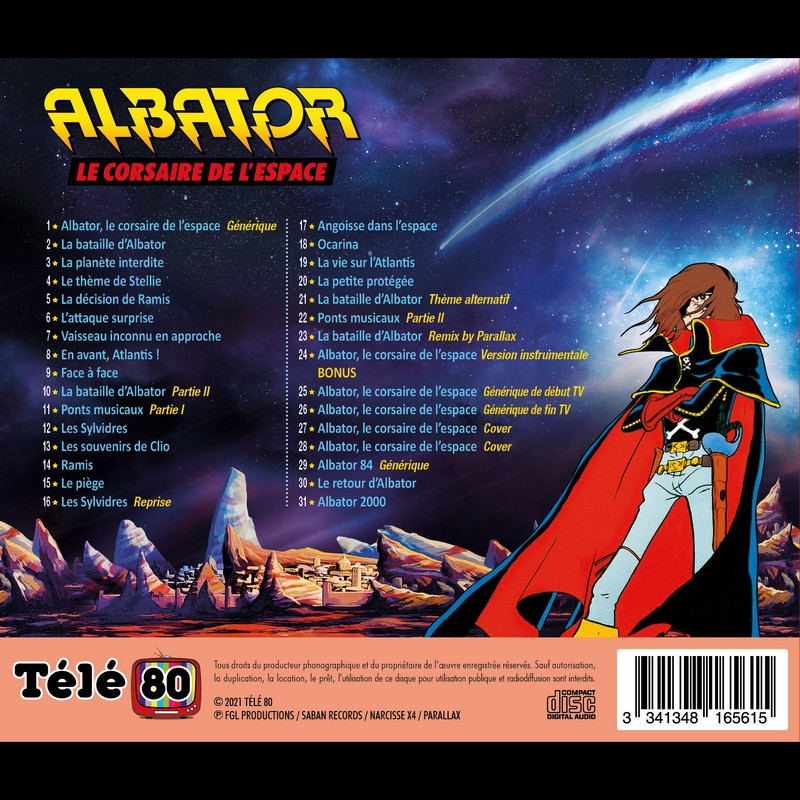 ALBATOR Le Corsaire de l'espace CD Audio Télé 80