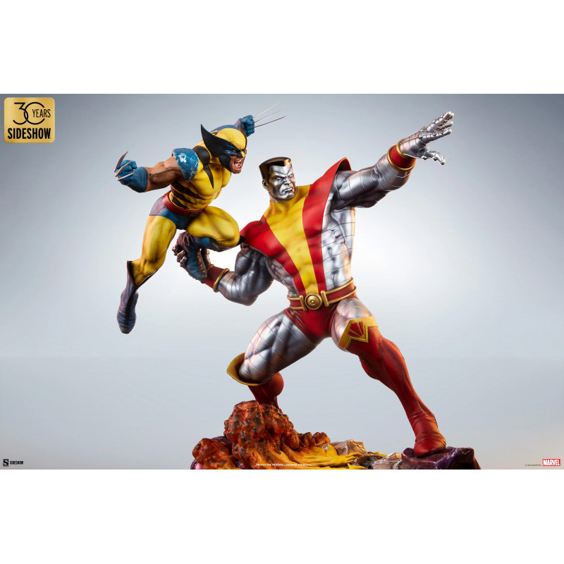 Statue Fastball Special Colossus and Wolverine Statue Sideshow Marvel