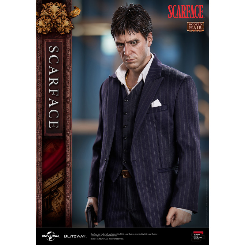 Statue Tony Montana Superb Scale Rooted Hair Version 1/4 Blitzway Scarface