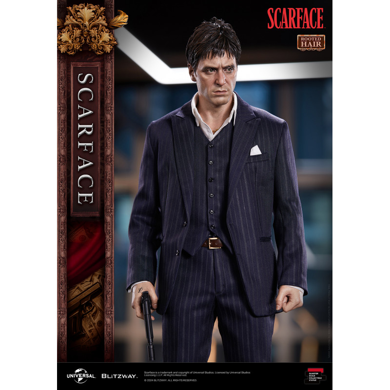 Statue Tony Montana Superb Scale Rooted Hair Version 1/4 Blitzway Scarface