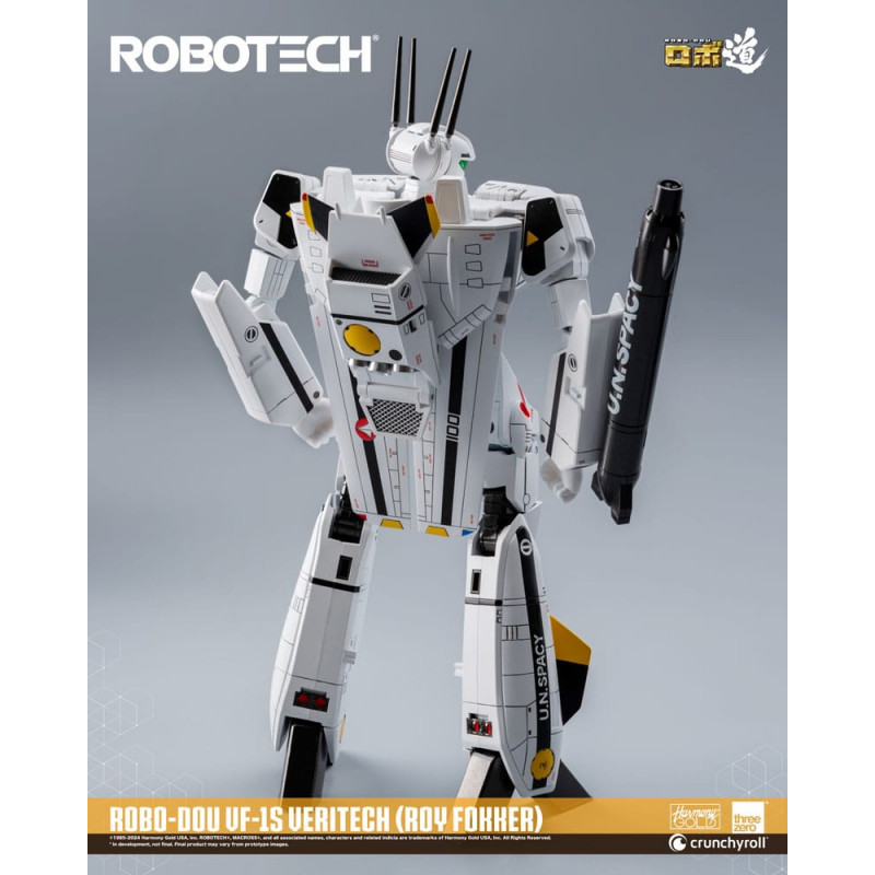 ROBOTECH Figurine Robo-Dou VF-1S Veritech Roy Focker ThreeZero