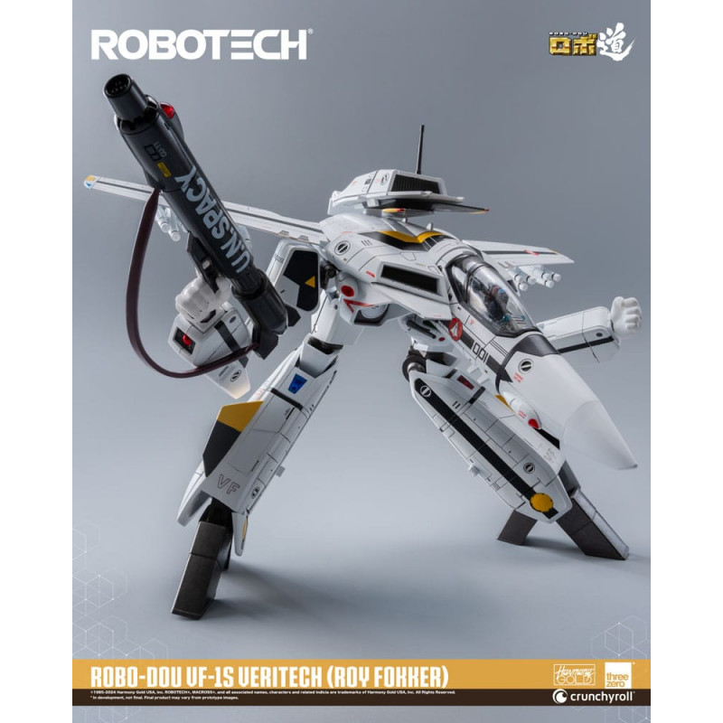 ROBOTECH Figurine Robo-Dou VF-1S Veritech Roy Focker ThreeZero
