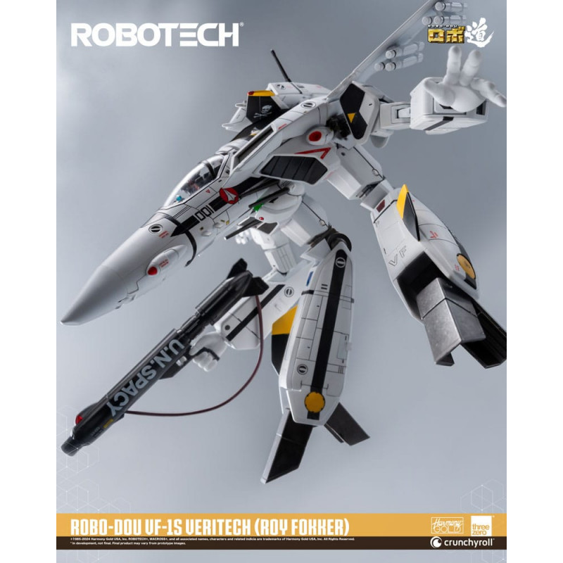 ROBOTECH Figurine Robo-Dou VF-1S Veritech Roy Focker ThreeZero