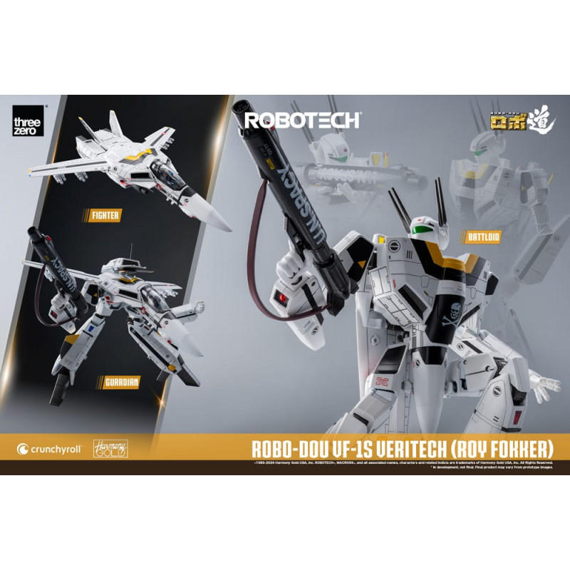 ROBOTECH Figurine Robo-Dou VF-1S Veritech Roy Focker ThreeZero