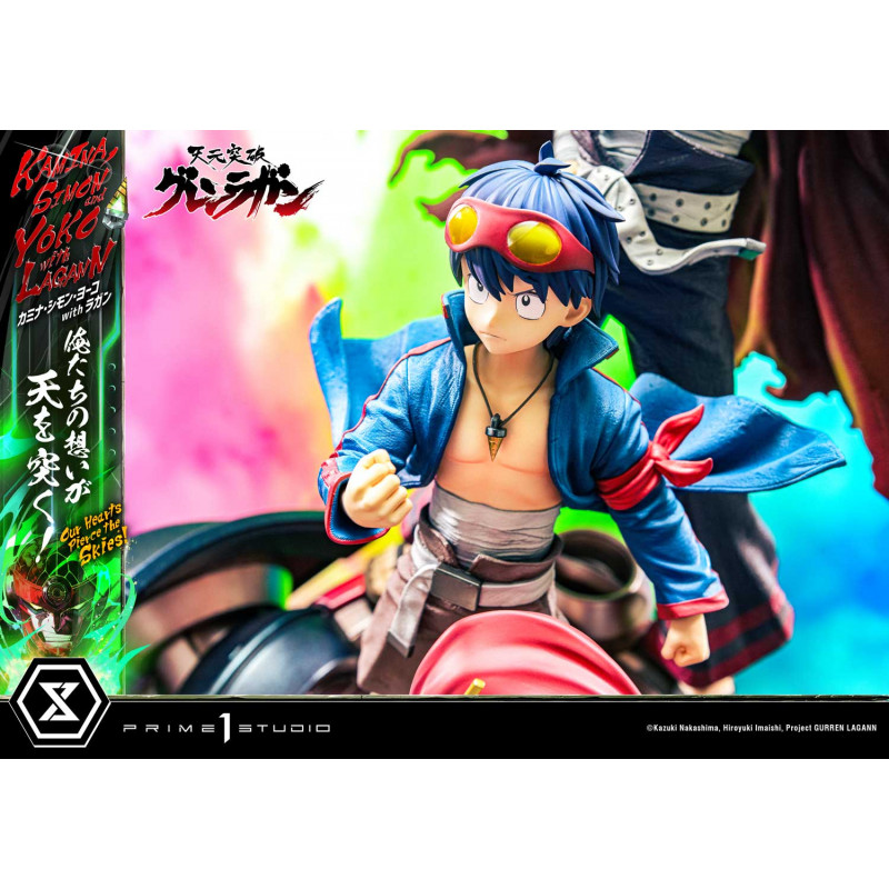 Statue Kamina, Simon & Yoko with Lagann Prime 1 Studio Gurren Lagann