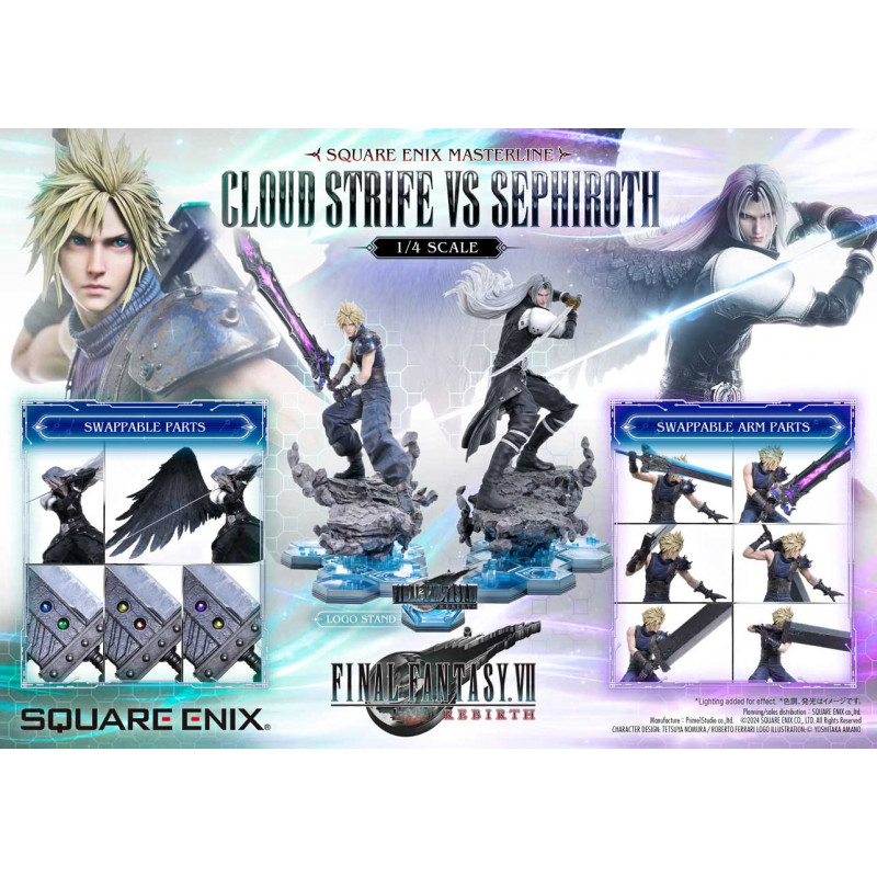Statues Square Enix Masterline Cloud Strife VS Sephiroth Prime 1 Studio ...