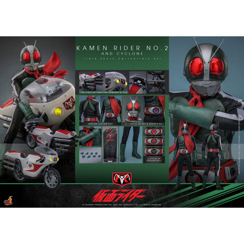 Figurine Kamen Rider No. 2 and Cyclone Hot Toys Kamen Rider