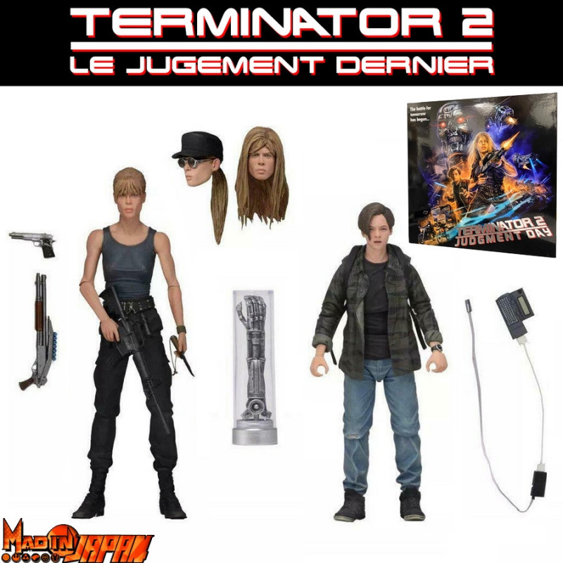 TERMINATOR 2 Pack Figurines Sarah & John Connor Neca