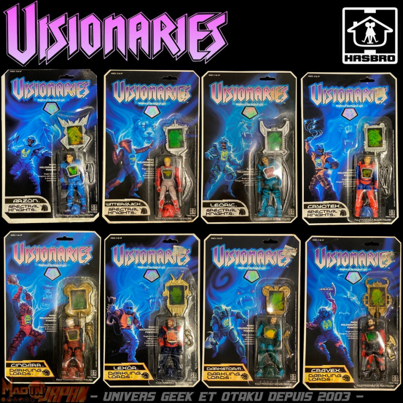VISIONARIES Knights of the Magical Light Full Set Figurines Hasbro